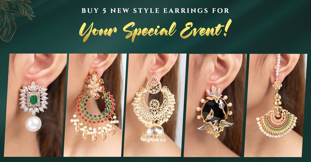 Buy 5 new style earrings for your special event in 2024 – Jadeno