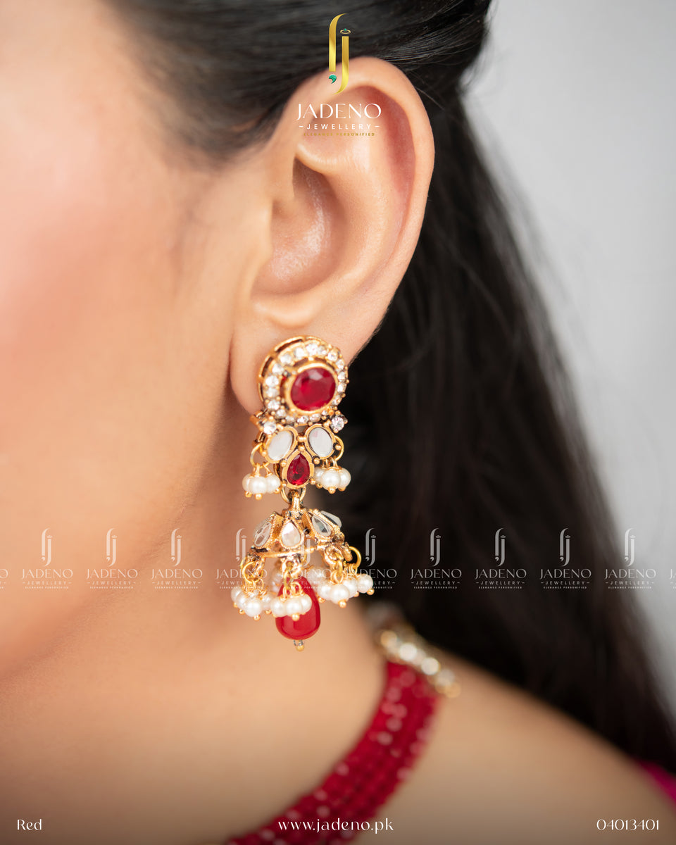 Buy Victorian Satakshi Choker Set with Tika Online in Pakistan | Jadeno.pk